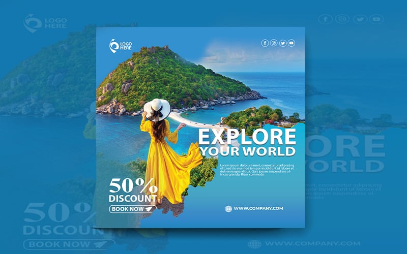 Modèle de Flyer - Agence de voyage moderne - Voyages touristiques - Autre