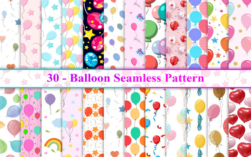 Balloon Seamless Pattern, Balloon Pattern, Balloon Background, Happy ...