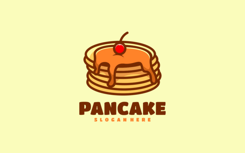 Pancake Simple Mascot Logo #325783 - TemplateMonster