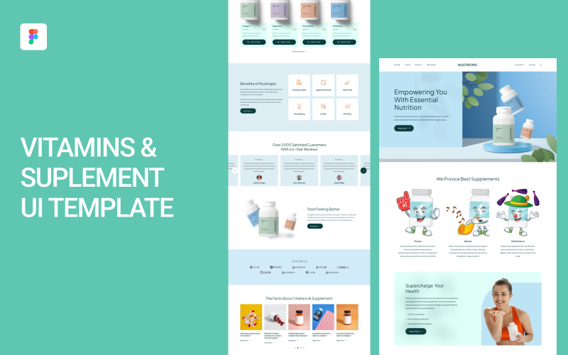 Healthy Drink Figma Template #313644 - TemplateMonster
