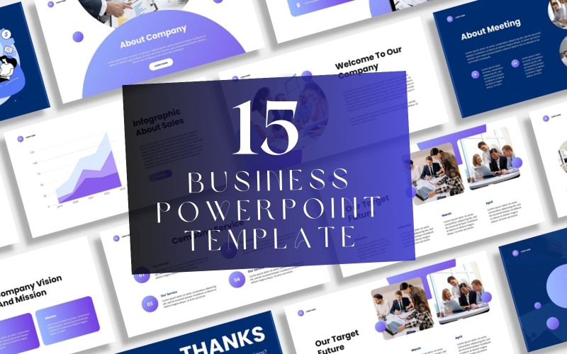 Modello PowerPoint - Tecnologia aziendale - TemplateMonster