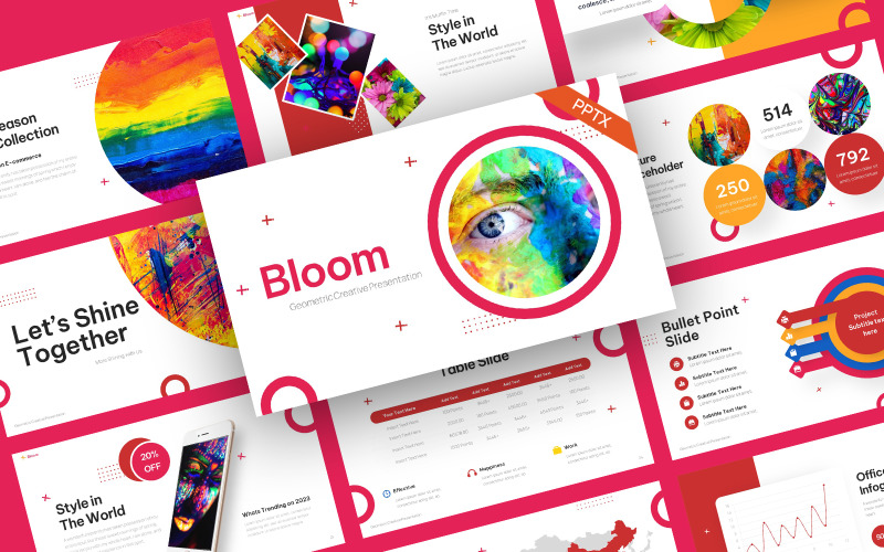 Modèle PowerPoint de création géométrique Bloom