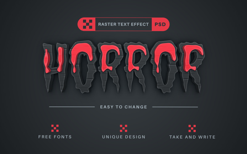 Horror - Editable Text Effect, Font Style 2 - TemplateMonster