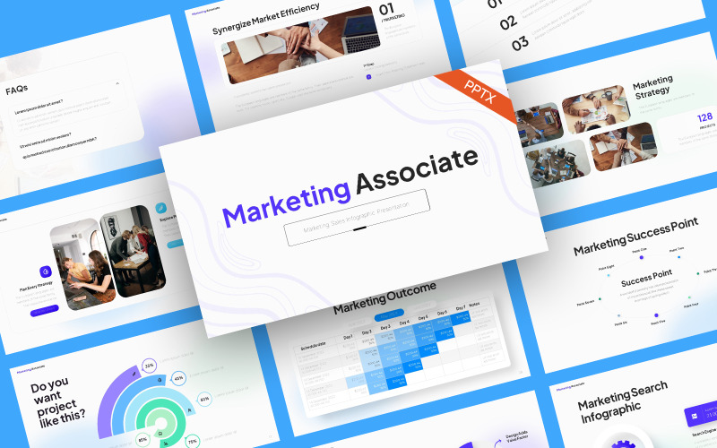 Marketing Sales Associate PowerPoint-Vorlage