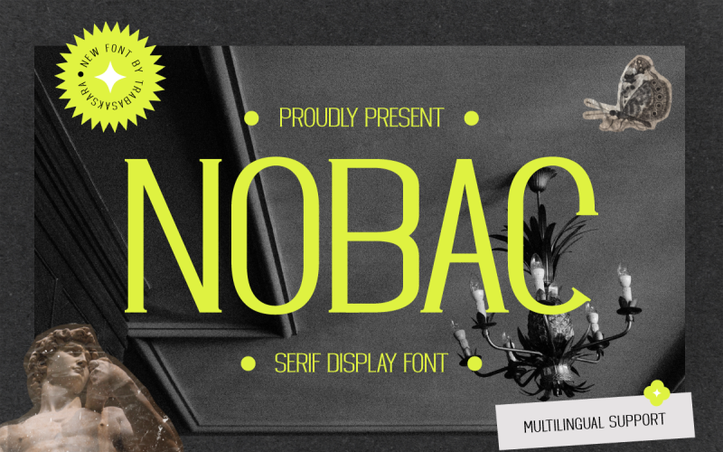 Nobac - Classic Serif Display Font #326197 - TemplateMonster
