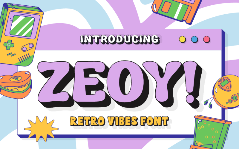 Zeoy - Groovy Retro Sans Serif Font #326275 - TemplateMonster
