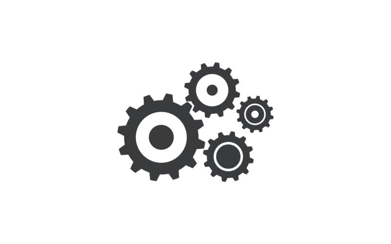 Gear machine symbol logo design vector v8 - TemplateMonster