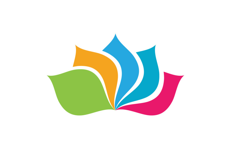 Flower lotus yoga symbol vector design company name v15