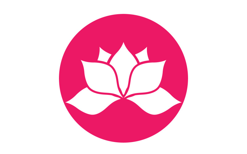 Flower lotus yoga symbol vector design company name v26