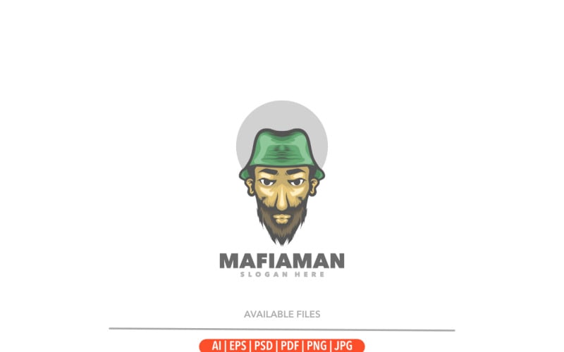 Mafia man cute mascot logo template #326591 - TemplateMonster