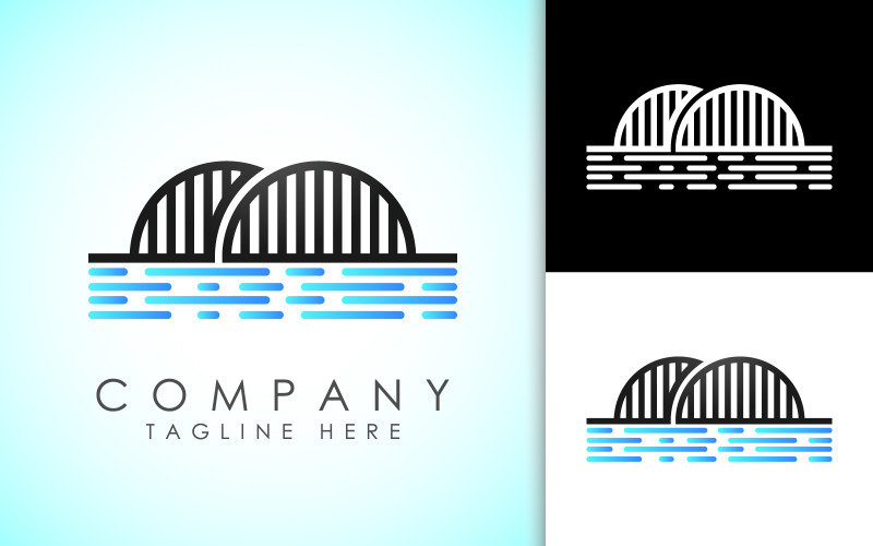 Creative abstract bridge logo design5 - TemplateMonster