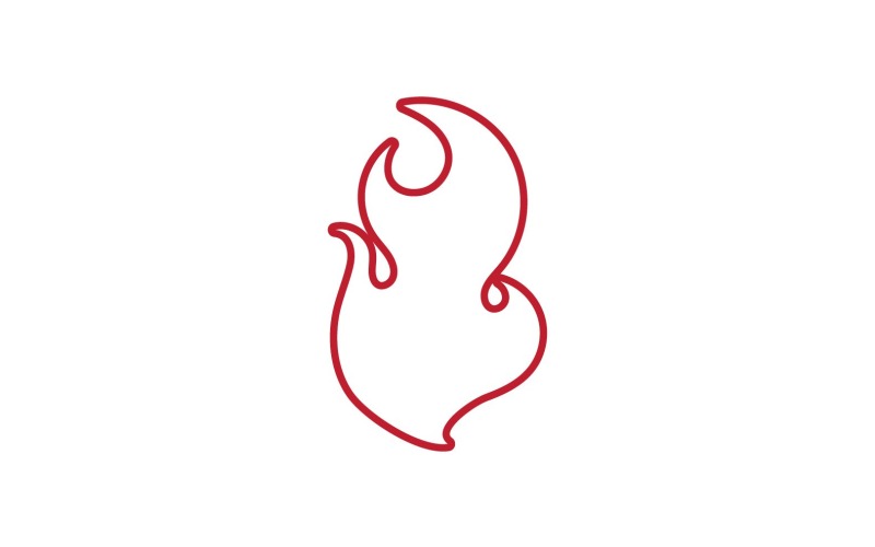 Alev ateşi sıcak yanık logo vektörü v19 - TemplateMonster