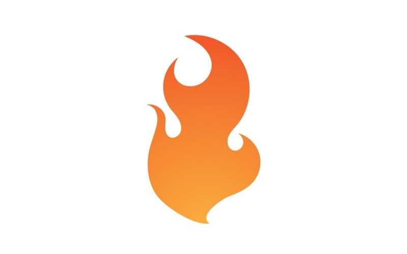 Flame fire hot burn logo vector v3 #327072 - TemplateMonster