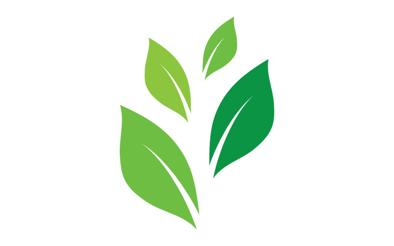 Hoja eco verde té naturaleza fresco logo vector v20