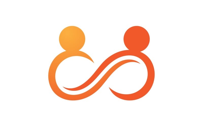 Infinity people team group logo design for company v16
