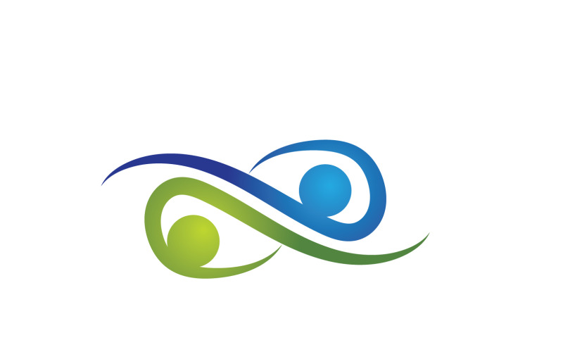 Infinity people team group logo design for company v5