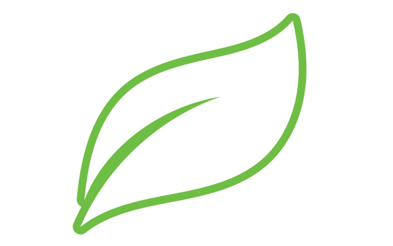 Liść eko zielonej herbaty natura świeże logo wektor v18