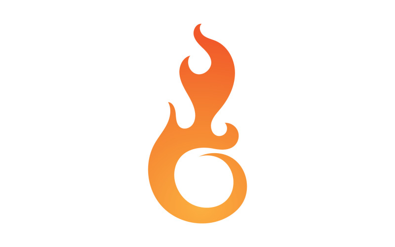 Llama fuego caliente quemar logo vector v1 - TemplateMonster