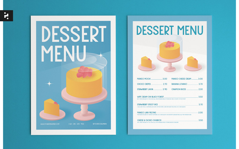 Menu de Sobremesa Estilo Art Déco #327094 - TemplateMonster