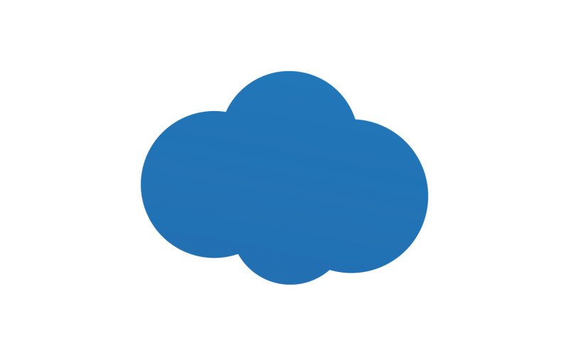 Decorazione logo icona nuvola blu e design aziendale v22