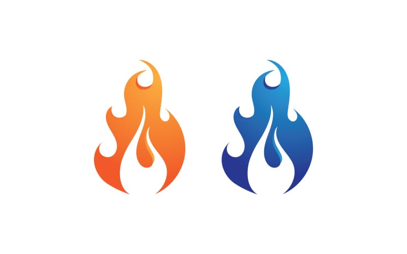 Fire hot flame burn logo vector v11 #327128 - TemplateMonster