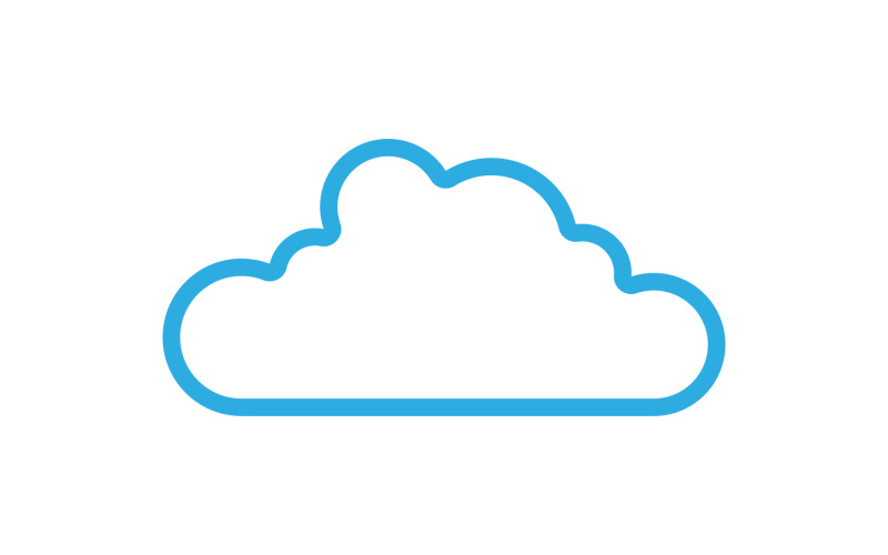 Blue cloud icon logo decoration and company design v40