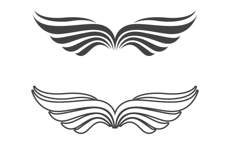 Wing bird falcon angel vector design for logo v13