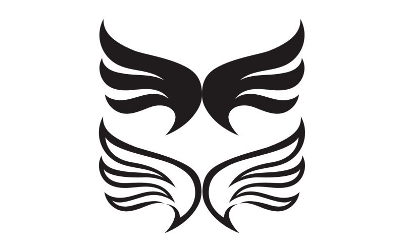 Wing bird falcon angel vector design for logo v17