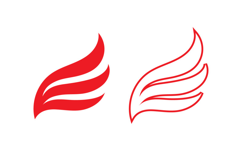 Wing bird falcon angel vector design for logo v27