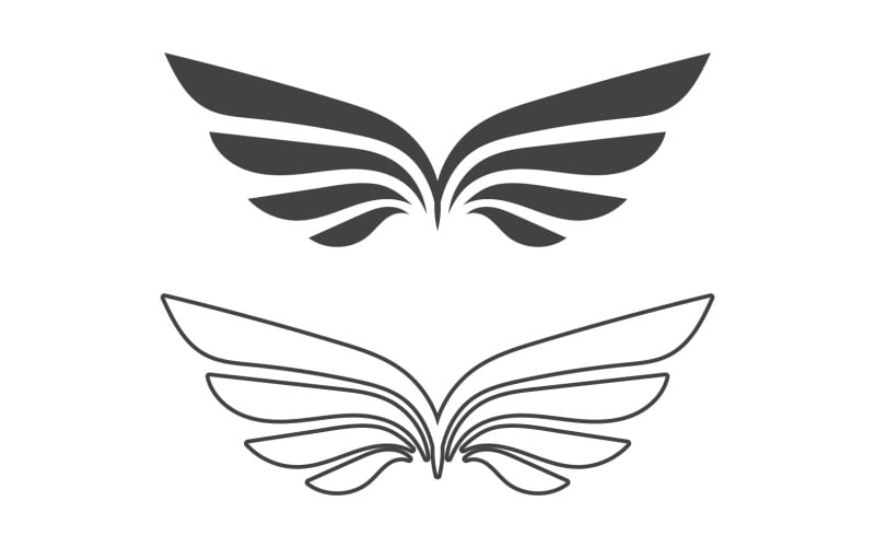 Wing bird falcon angel vector design for logo v7