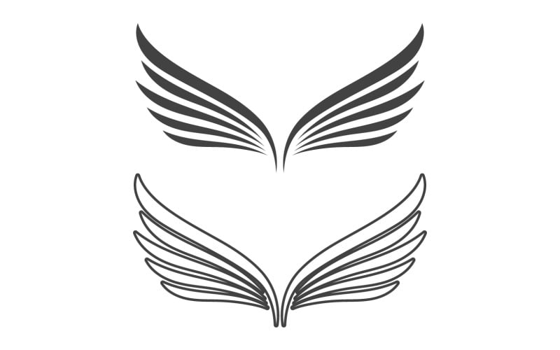 Wing bird falcon angel vector design for logo v8