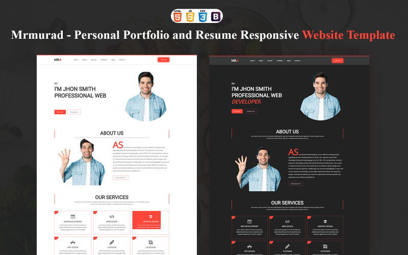 Modelos de site CV HTML - 127+ Temas CV HTML e CSS