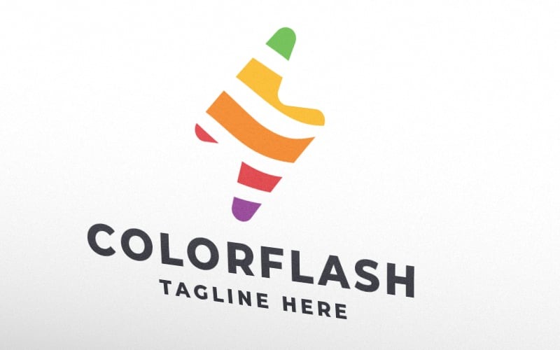 Plantilla de logotipo Color Flash Pro - TemplateMonster
