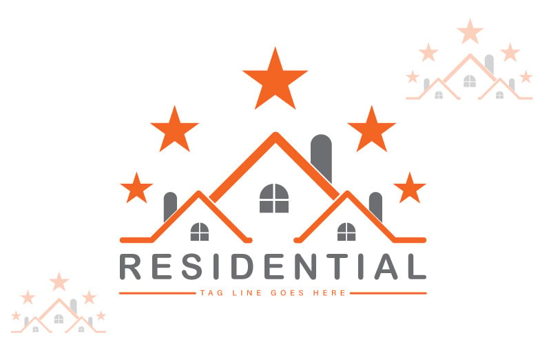Plantilla de logotipo residencial - Logotipo de bienes raíces