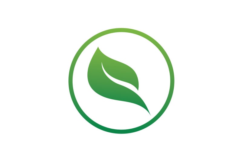 Eco hoja verde naturaleza árbol elemento logo vector v29