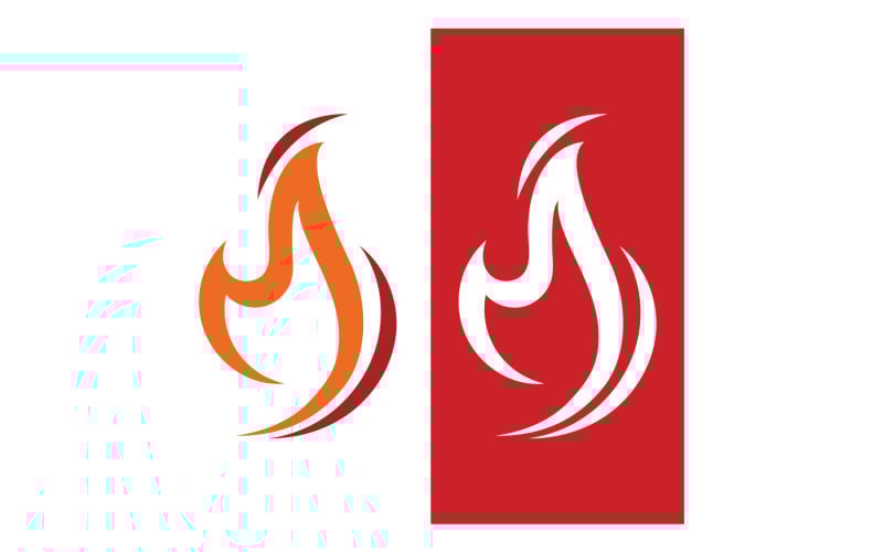 Fuego llama quemar vector diseño logo empresa v12