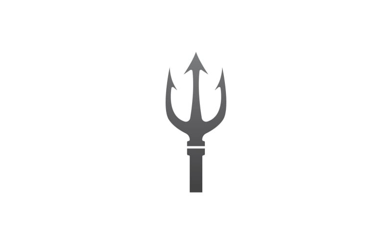 Sword and Magic trident trisula vector logo design element v1