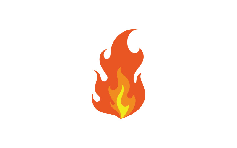 Fuego Quemar llama caliente logo vector elemento diseño v2