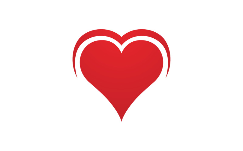 Aşk kalp sevgililer logo simge vektör tasarımı v21