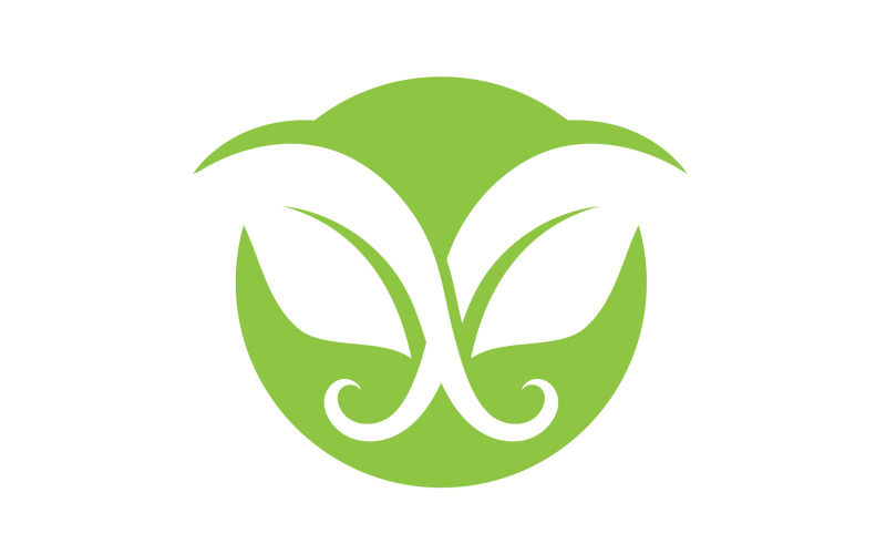 Eco leaf green tree tea leaf and nature leaf logo v44