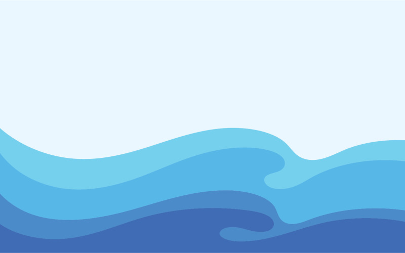 Blue wave water background design vector v31