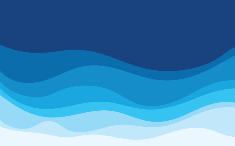 Blue wave water background design vector v7 - TemplateMonster