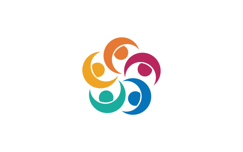 Gemeenschapsgroep en gezinszorg of adoptie logo vector v28