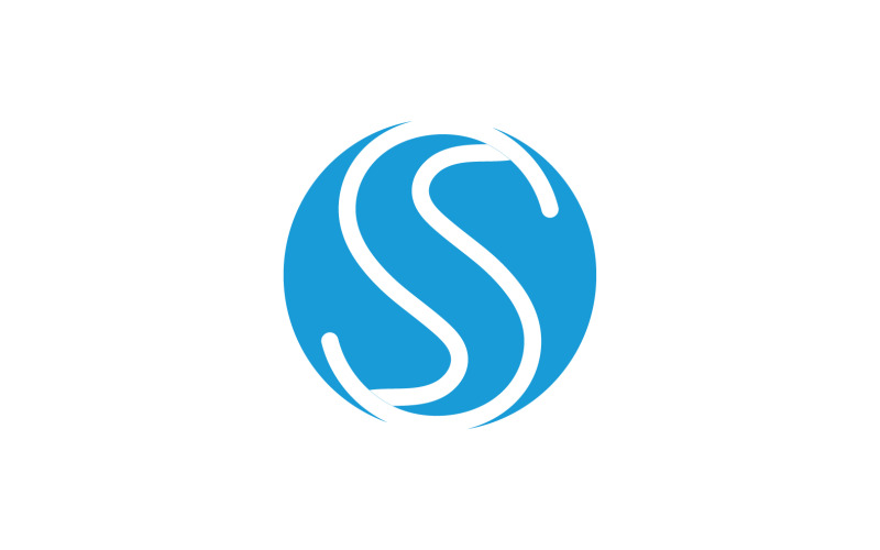 Projeto de vetor de logotipo de ícone de letra S v18