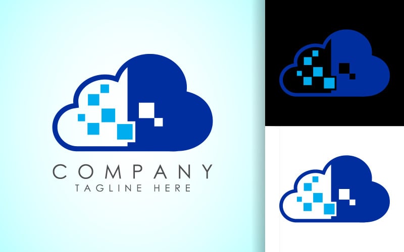 Cloud logo design vector template8 #328878 - TemplateMonster