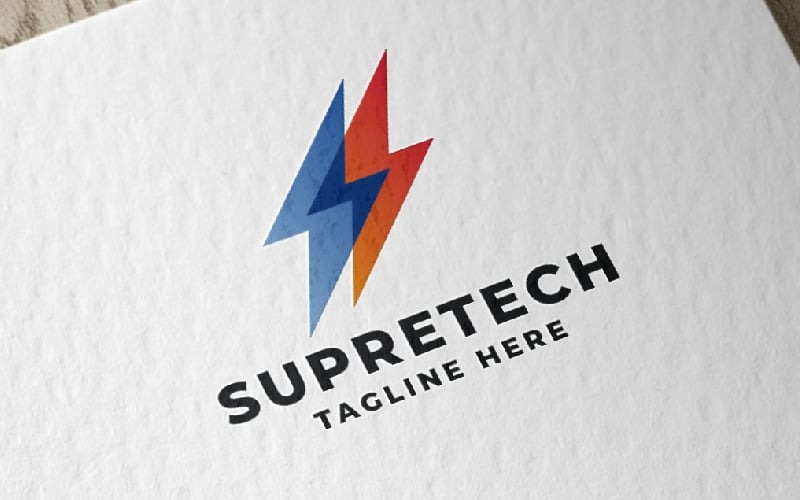 Plantilla de logotipo de Supreme Tech Letter S Pro