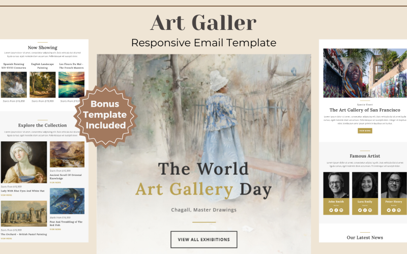 Art Gallery – Responsive Email Template - TemplateMonster