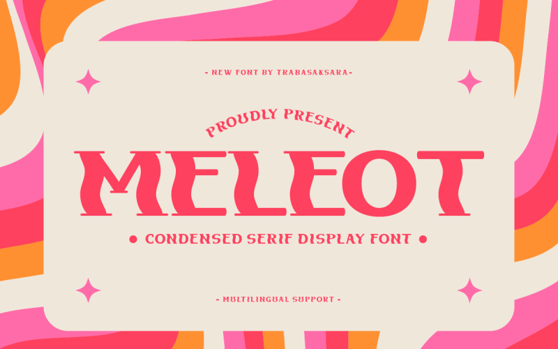 Meleot - Condensed Serif Display Font - TemplateMonster