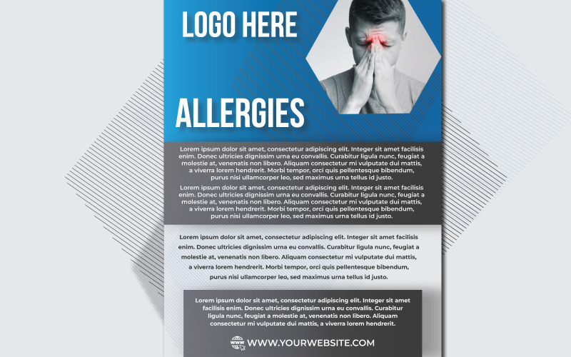 Allergies (DOCTOR) Flyer Template Design - TemplateMonster