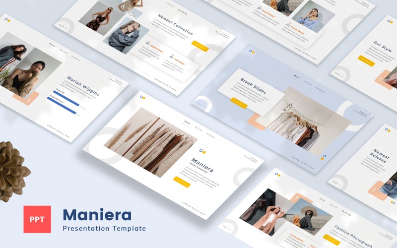 Maniera – Mode-Powerpoint-Vorlage #329250 - TemplateMonster